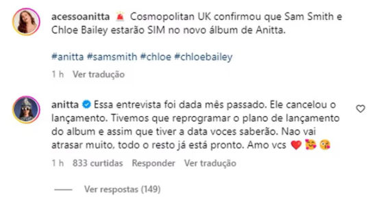 Anitta confirma parceria com Sam Smith e revela detalhes sobre novo ...