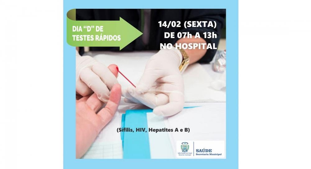 Hospital De São Pedro Do Piauí Realizará O Dia “d” De Testes Rápidos