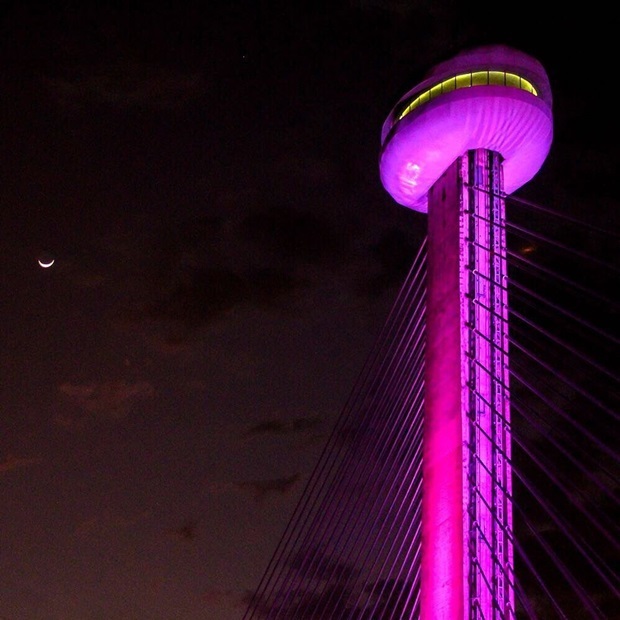 Ponte Estaiada fica cor-de-rosa para alertar sobre o câncer de mama ...