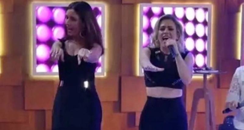 Fátima Bernardes entra no ritmo e dança ‘Ragatanga’ com Rouge