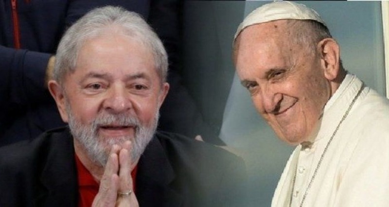 Papa Francisco pede para Lula 'não desanimar e continuar confiando em Deus'