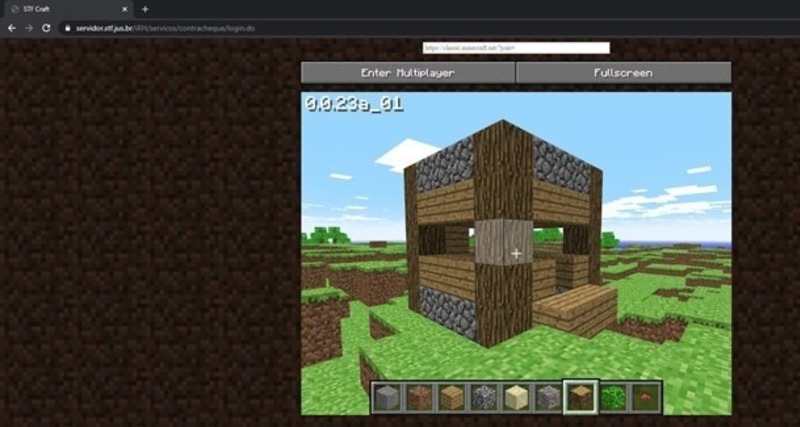 Hacker brasileiro conseguiu rodar Minecraft direto de página do STF